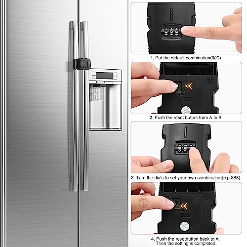 Snapklik.com : Upgraded Adjustable French Door Refrigerator Lock Strape ...