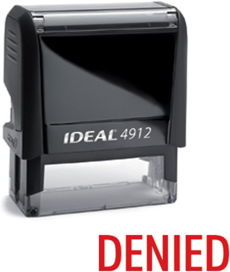 Amazon.com : DENIED Red Office Stock Self-Inking Rubber Stamp ...