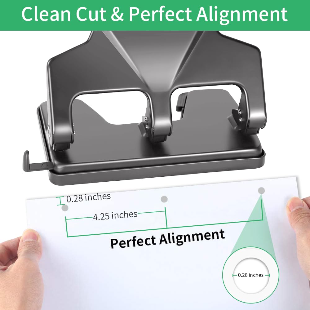 Snapklik.com : 3 Hole Punch Heavy Duty, 40-Sheet Three Hole Punch, 50% ...