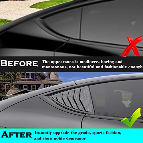 Snapklik.com : YHCDSEA Model Y Side Window Louver Cover Sport Style For ...