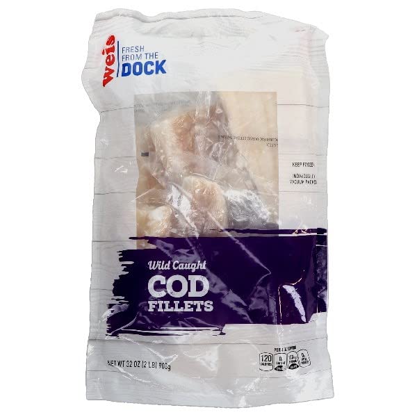 Amazon.com: Weis Quality, Cod Fillets Individually Quick Frozen, Wild ...