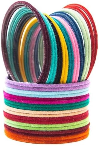 Buy OrnaFash Women's Metal Velvet Multicolor Bangles | Set of 24 ...