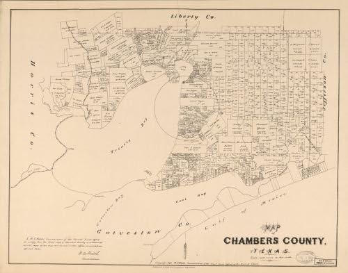 Amazon.com: INFINITE PHOTOGRAPHS 1879 Map of Chambers County, Texas ...