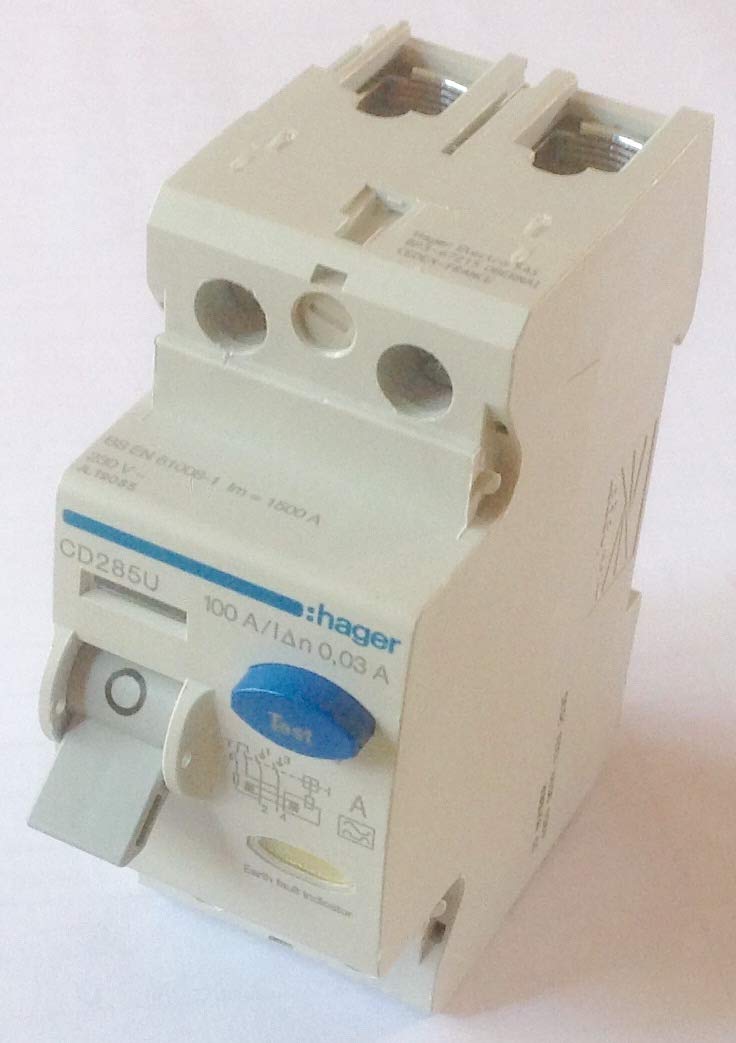 Hager CD285U RCCB |100A MCB combined with 30mA RCD | 100 Amp | RCBO ...