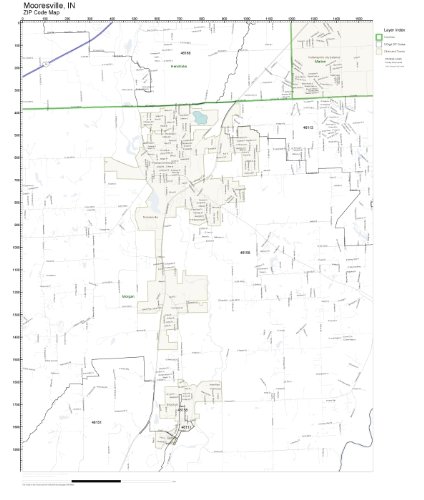 ZIP Code Wall Map of Mooresville, IN ZIP Code Map Not Laminated: Amazon ...