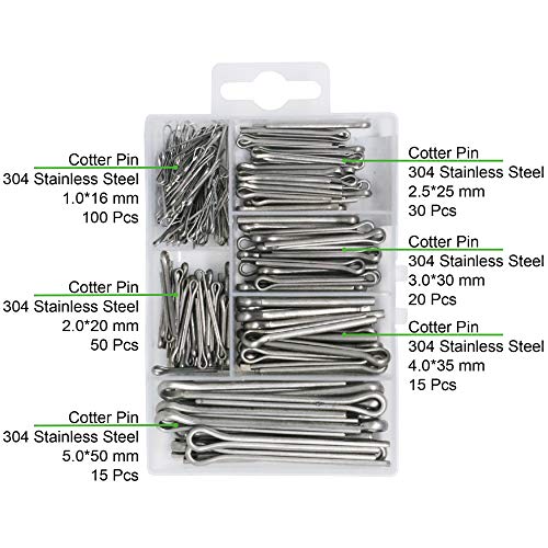 Snapklik.com : TKExcellent 304 Stainless Steel Cotter Pin Assortment ...