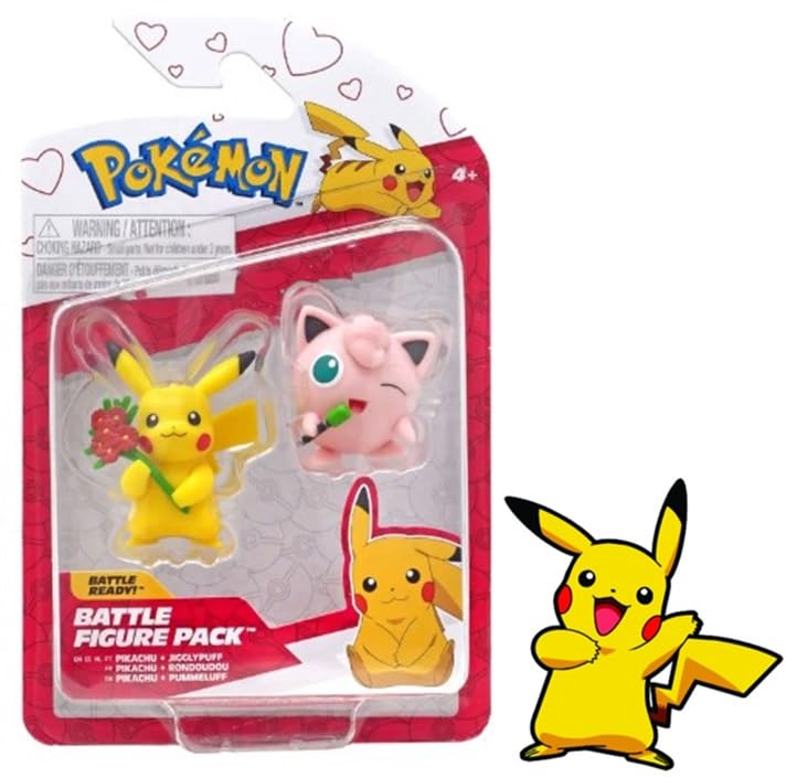 Amazon.com: Pokemon Battle Figure Action Ready 2 Pack with Bonus ...