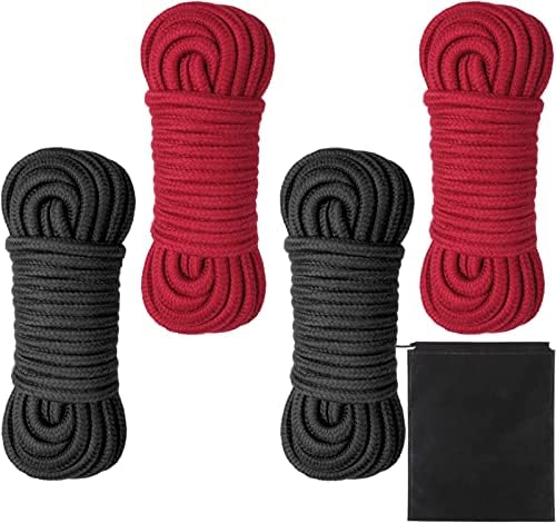 4 Pack 5m/16Feet Soft Cotton Rope, 8mm Long Rope Thick Craft Cord ...