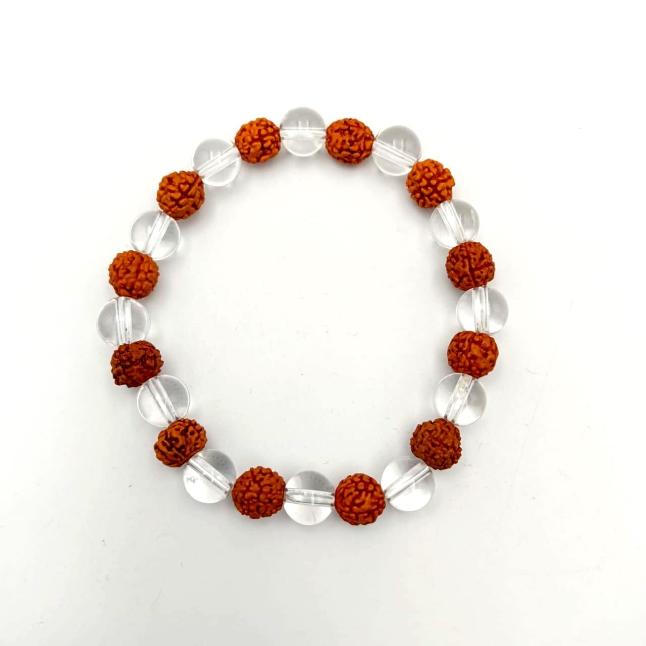 Purity Spatika Rudraksha Mala with Certified by Lab Real Clear Quartz ...