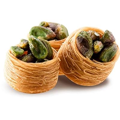 Pistachio Esh El Bulbul Baklava (Baklawa)| 77 Pieces Macao | Ubuy