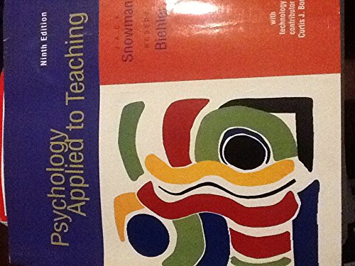 Psychology Applied to Teaching: Snowman, Jack, Biehler, Robert, Bonk ...