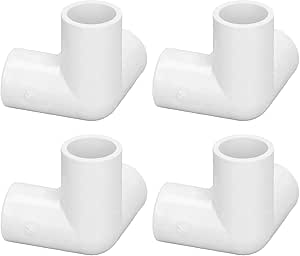 10PCS 3 Way Pipe Fittings PVC Plastic Right Angle Tee Corner Connector ...