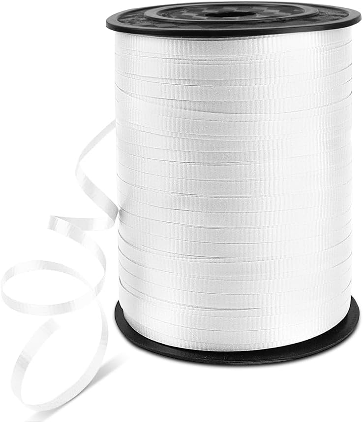 Amazon.com: HimBen 500 Yards 3/16" Crimped Curling Ribbon White ...