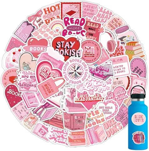 Amazon.com: 120pcs Pink Bookish Stickers for Girls,Book Stickers for ...