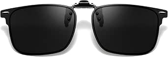 Amazon.com: FRAZALA Polarized Clip on Sunglasses over Prescription ...