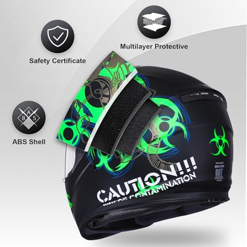 Snapklik.com : TRIANGLE Dual Visor Motorcycle Helmet Full Face Helmets
