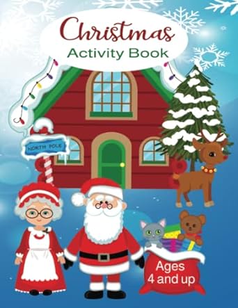 Christmas Activity Book: Amazing Christmas Activity Book for Kids, Over ...