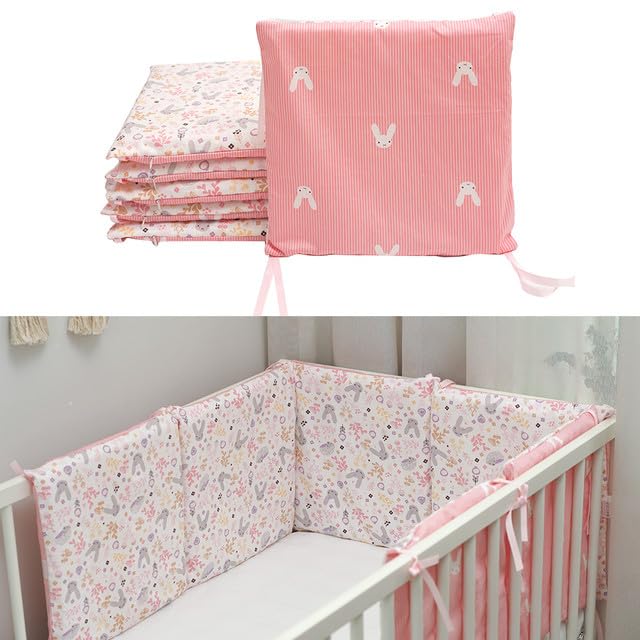 Amazon.com : 6Pcs Cotton Baby Mesh Críb líner Bùmper Pads,Soft ...