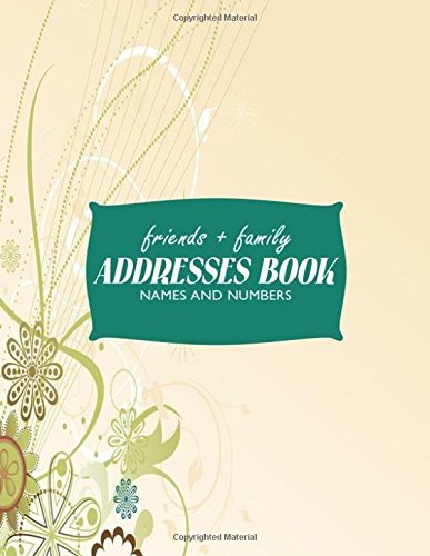 Amazon.com: Friends + Family Address Book Names And Numbers: Big Print ...
