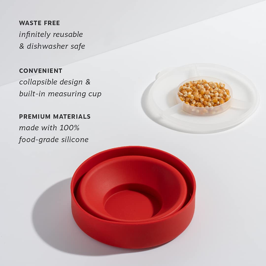 Snapklik.com : W&P Microwave Silicone Personal Popcorn Popper Maker Red ...