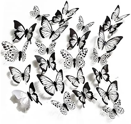 Amazon.com: 12PCS Giant Butterfly Wall Stickers Decor,3D Large ...