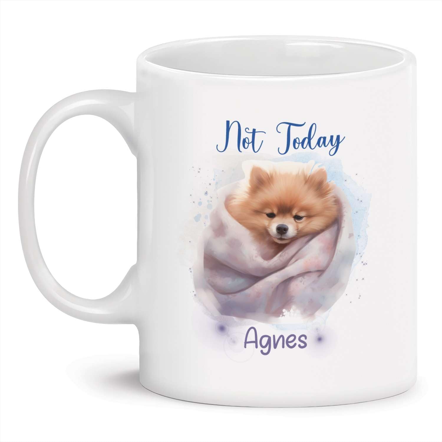 Amazon.com: Cute Customized With Pomeranians Not Today Coffee Mugs ...