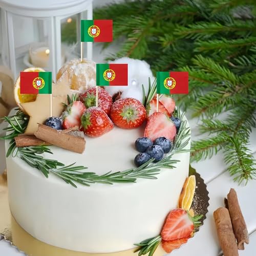 100Pcs Mini Portugal Flag Toothpicks Cupcake Toppers,Portugal Flags ...