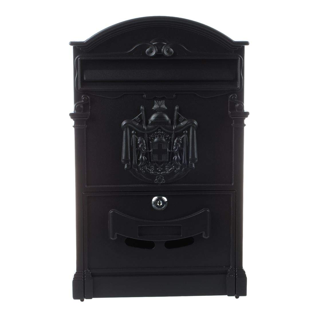 Buy letter post box - New Heavy Duty Black Aluminium Lockable Secure ...