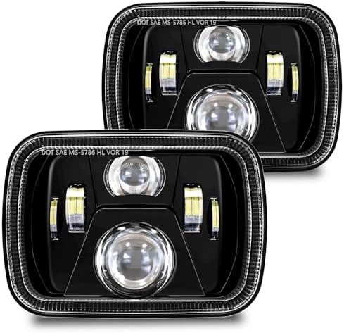Amazon.com: 7x6 5x7 H6054 LED Headlights High Low Beam Sealed Headlamps ...