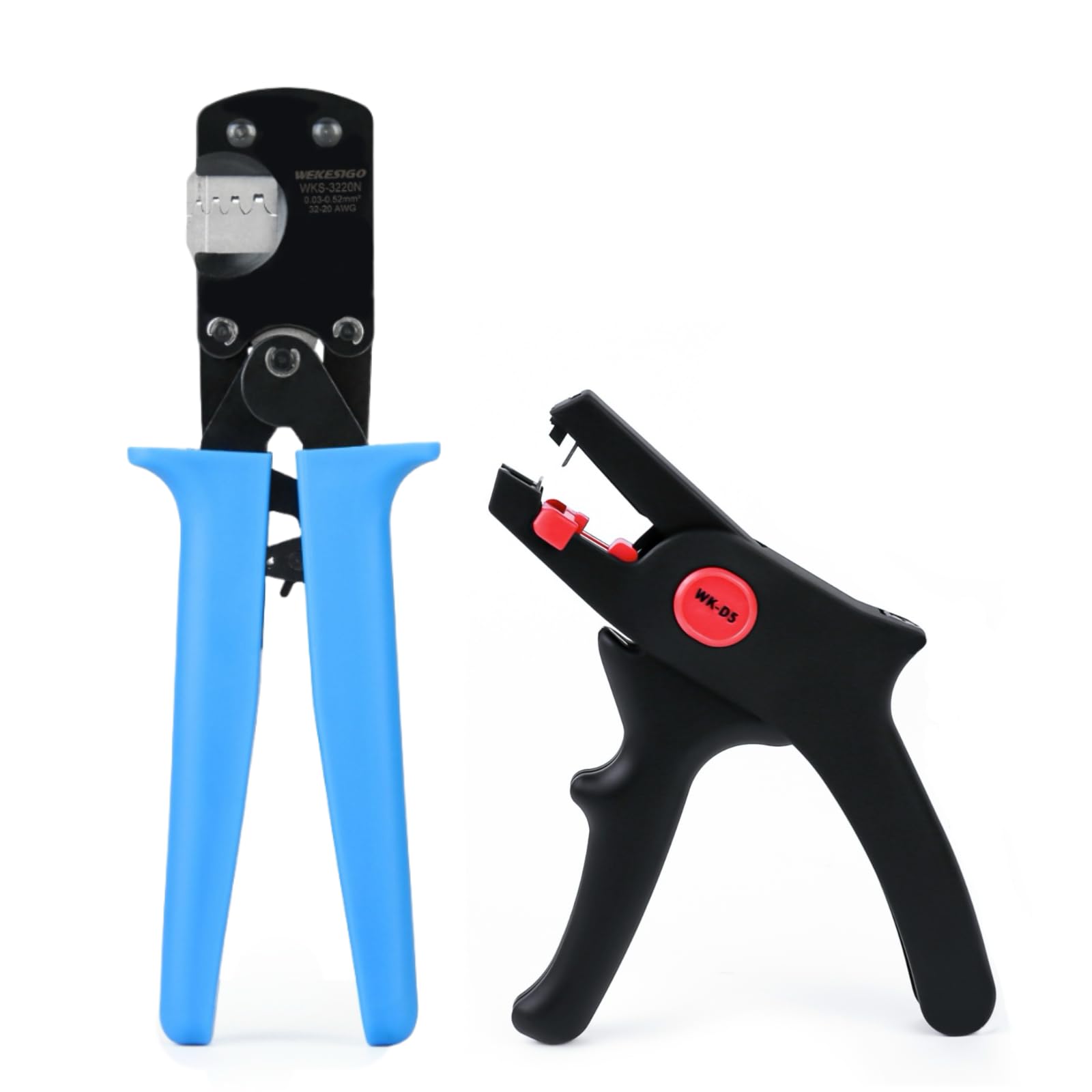 Micro Connector Pin Crimping Tool 0.03-0.52mm² /32-20AWG Ratcheting ...
