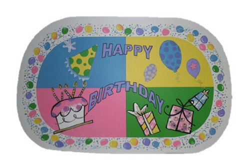 Amazon.com : Happy Birthday Vinyl Placemat Set of 2 : Childrens Place ...