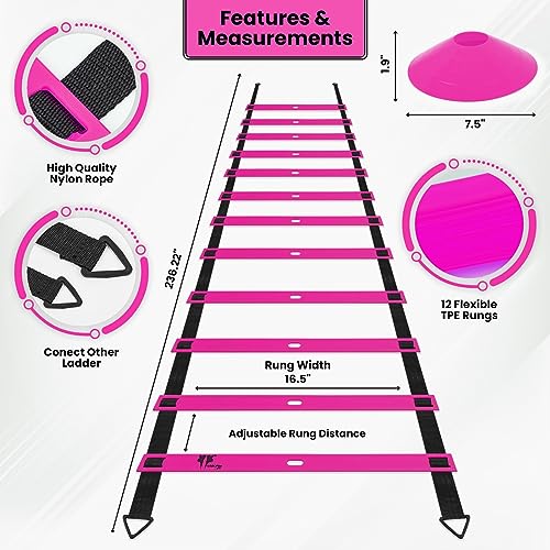 Snapklik.com : LYKAN FIT 20ft Agility Ladder Speed Training Equipment ...