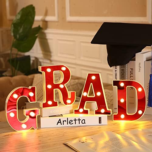 Amazon.com: Graduate LED Lights, 4 LED Marquee Light Up Letters“ GRAD ...