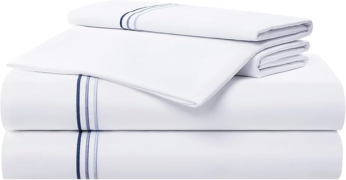 Amazon.com: Aston & Arden Sateen Sheet Set - 100% Cotton 600 Thread ...