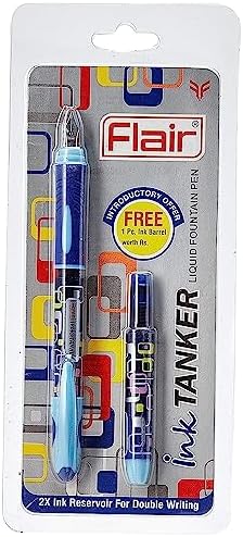 FLAIR Ink Tanker Liquid Ink Fountain Pen Blister Pack | Ergonomic Grip ...