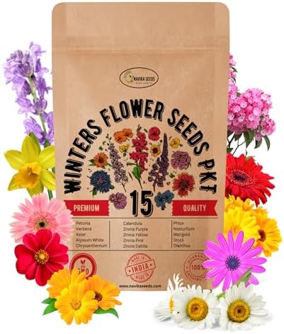 Kraft Seeds Fresh Flower Seeds for Home Gardening (25 Packets, Approx ...