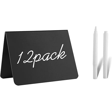 Amazon.com: MyGift Mini Chalkboard Table Signs - Place Card Wedding ...