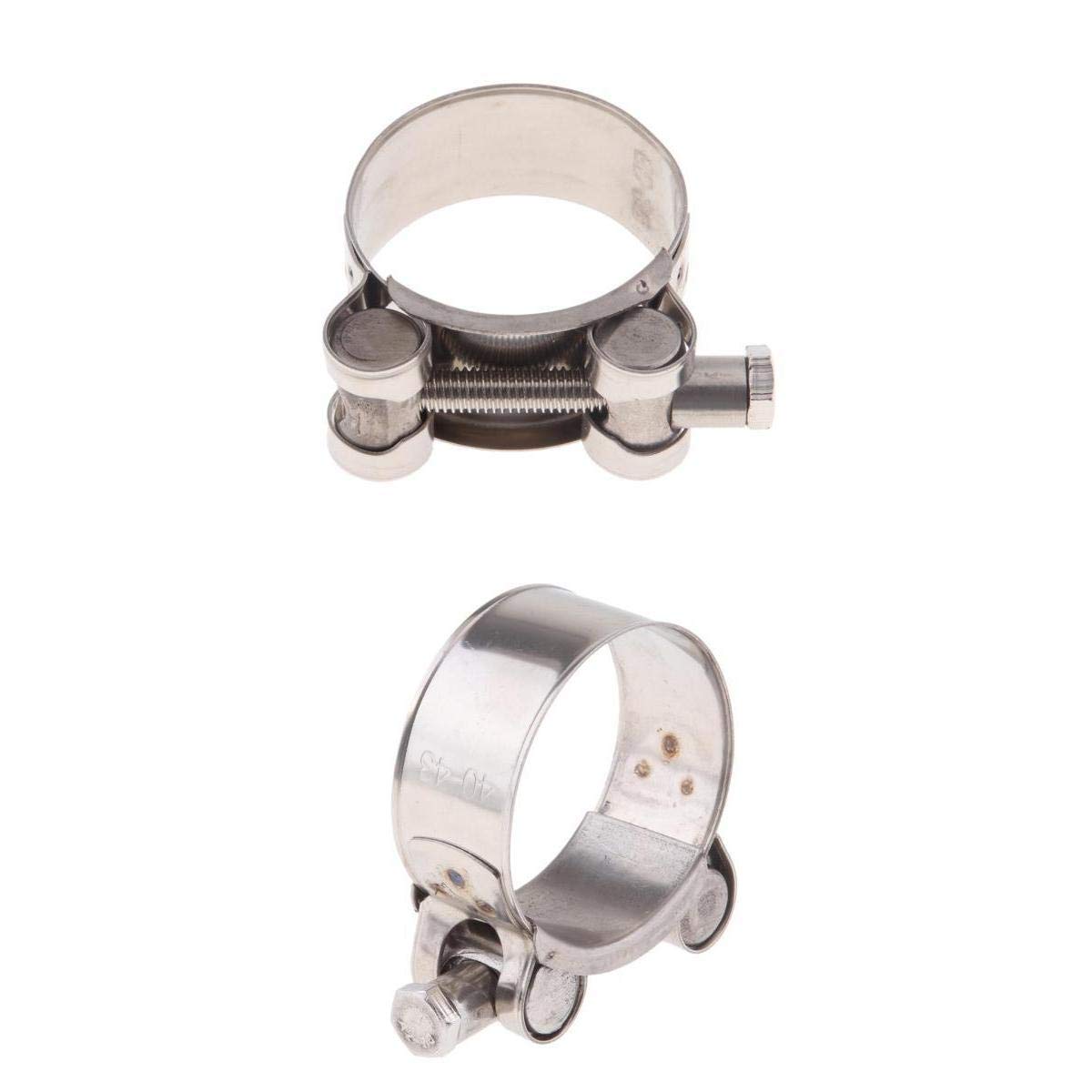 52-55mm Pipe Clamp Stainless Steel Motorcycle Exhaust Pipe Clip - 52 ...