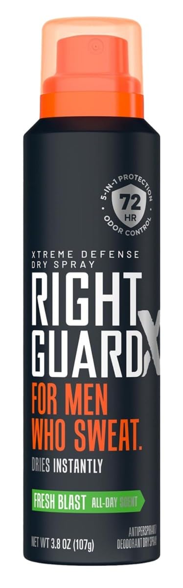 Amazon.com : Right Guard Xtreme Defense Dry Spray Fresh Blast 3.8 Ounce ...