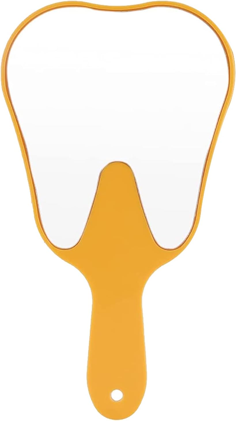 Cute Tooth Shaped Handheld Mirror Cosmetic Hand Mirror with Plastic ...