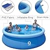 Amazon.com: DIMAR GARDEN 10ft x 30in Inflatable Swimming Pool Outdoor ...