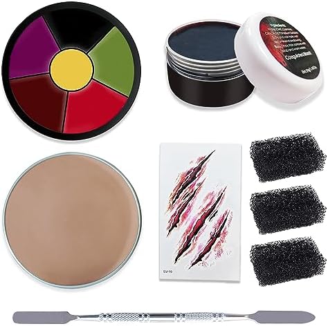 Amazon.com : Halloween SFX Makeup Kit Scar Wax Realistic Fake Blood ...