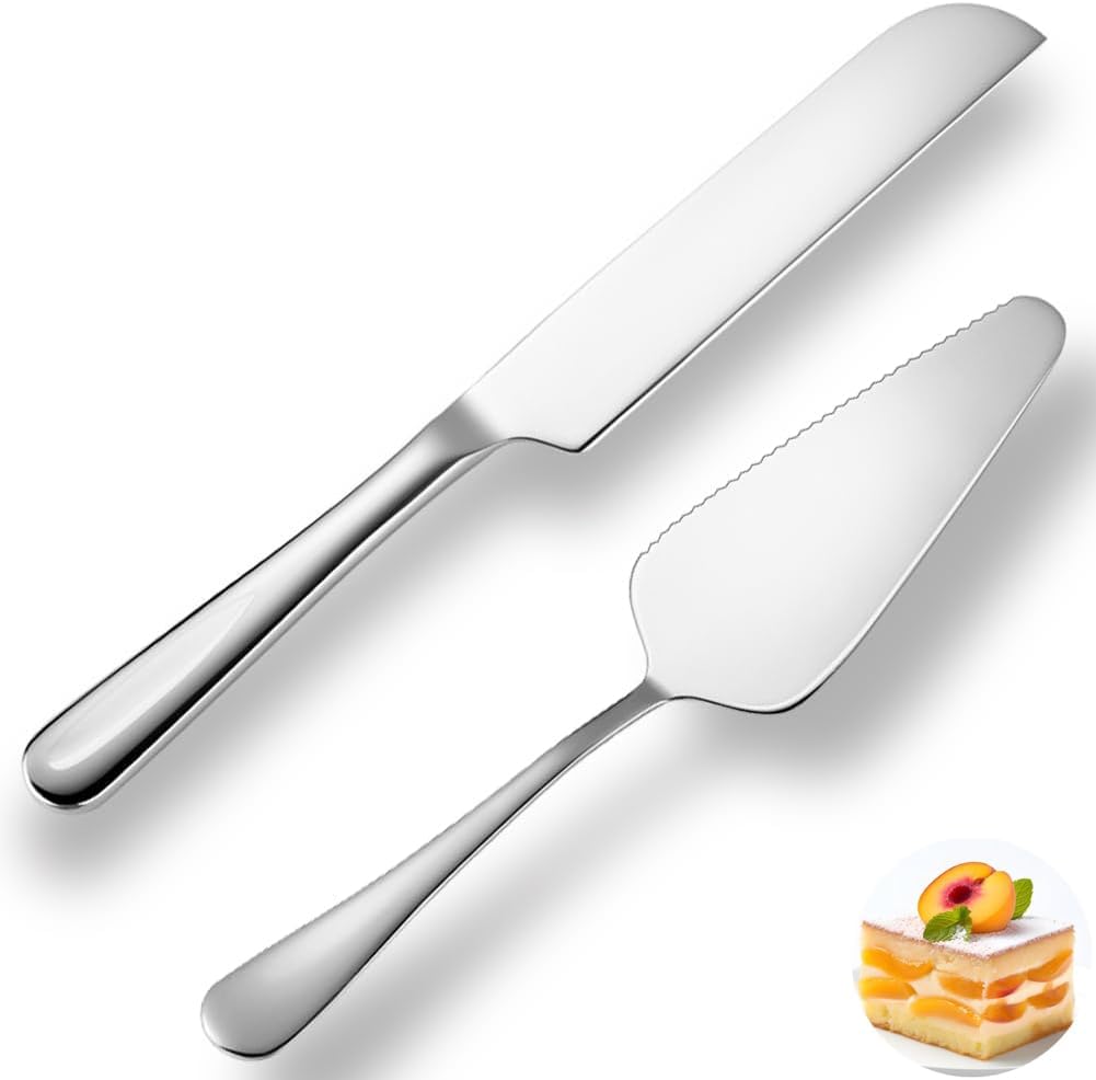 RayPard Pack of 5 Stainless Steel Pie Cake Server Knife with Mirror ...