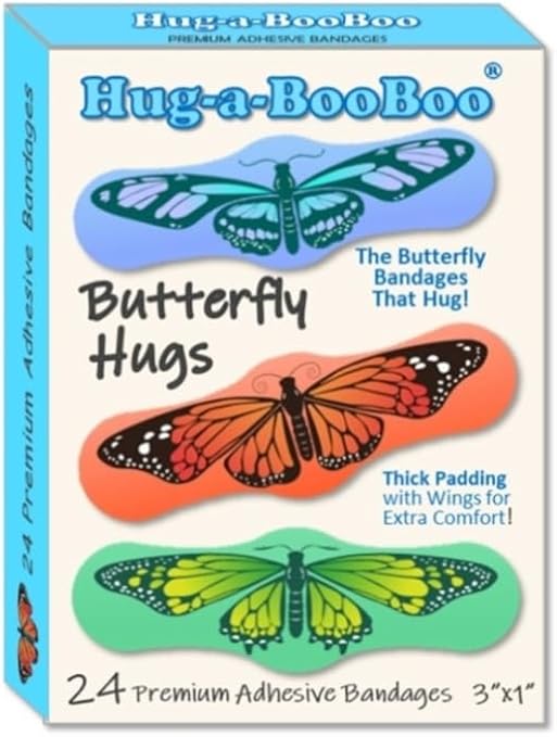 Amazon.com: Butterfly Hugs - Premium Adhesive Butterfly Bandages from ...