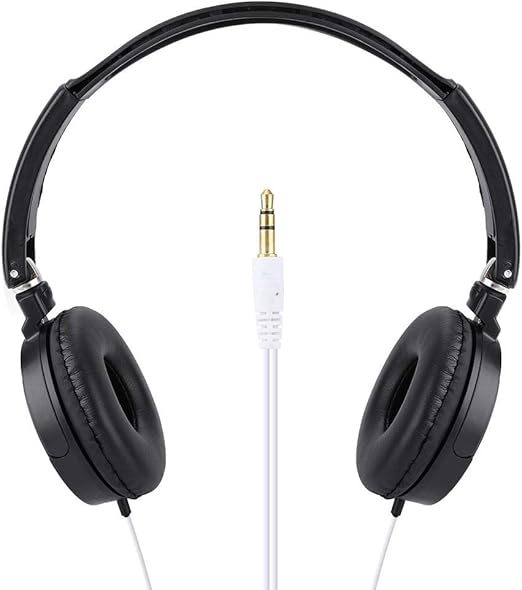 Amazon.com: Portable Folding Headset, Wired Stereo Bass Over Head ...