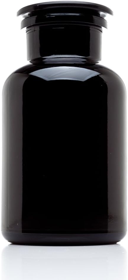 Amazon.com: Infinity Jars 1L (34 Fl oz) Round jar Black Ultraviolet ...