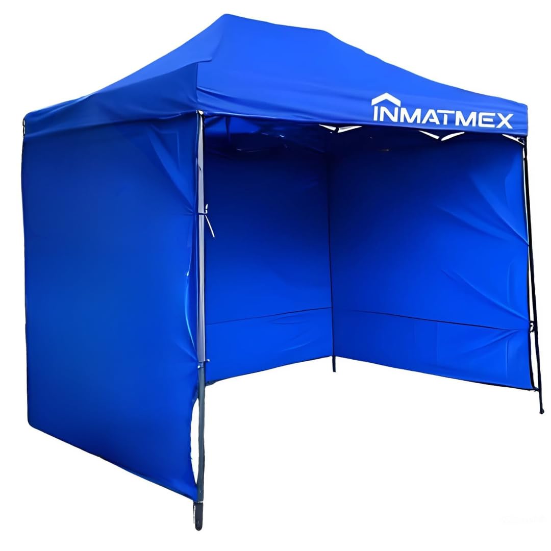 INMATMEX Toldo Carpa 2x3 Impermeable Plegable con Armazón Color Azul ...