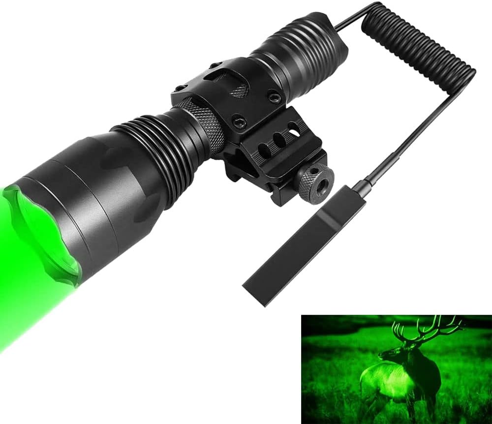GRABOYY Green Tactical Flashlight 350 Yards,Green Predator Light Super ...