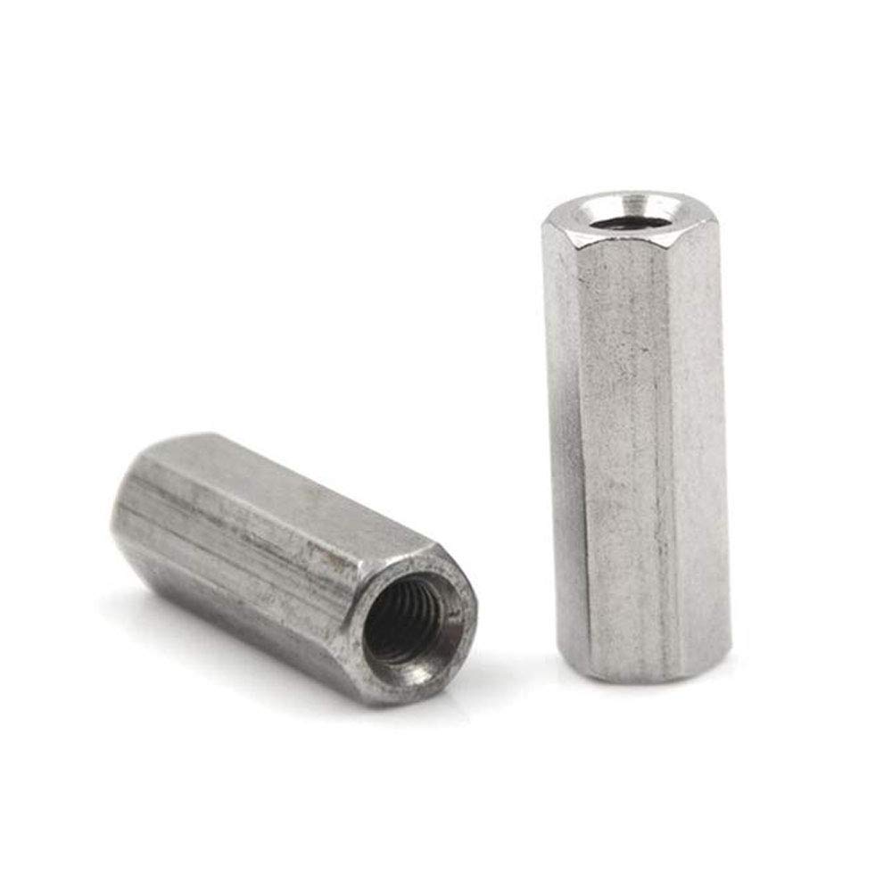 2Pcs 304 Stainless Steel Long Rod Coupling Hex Nut M6/M8 Thread Nut ...