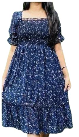 Buy Latest Fashion Blue Frock For Women(XS) at Amazon.in